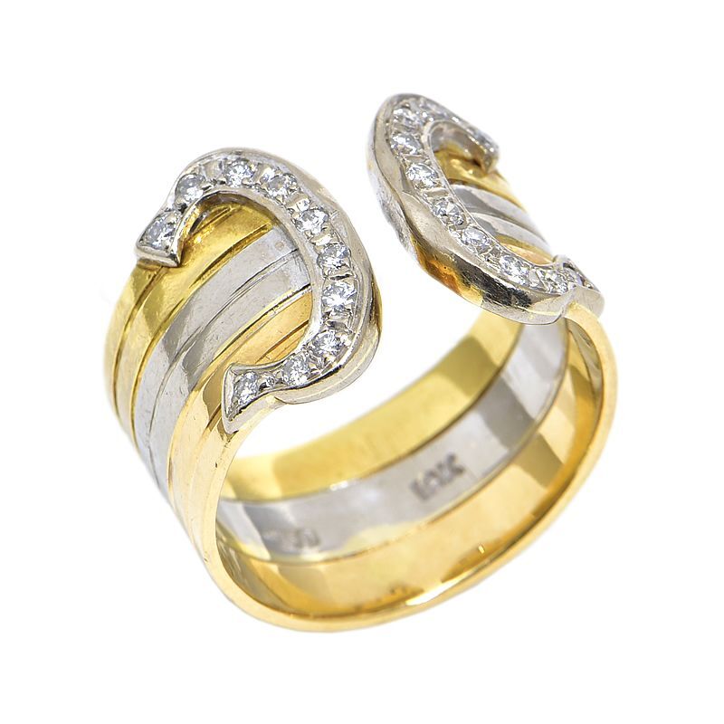 Yahoo!オークション - 約0.2ct天然ダイヤモンドリング 11号 K18YG K18W...