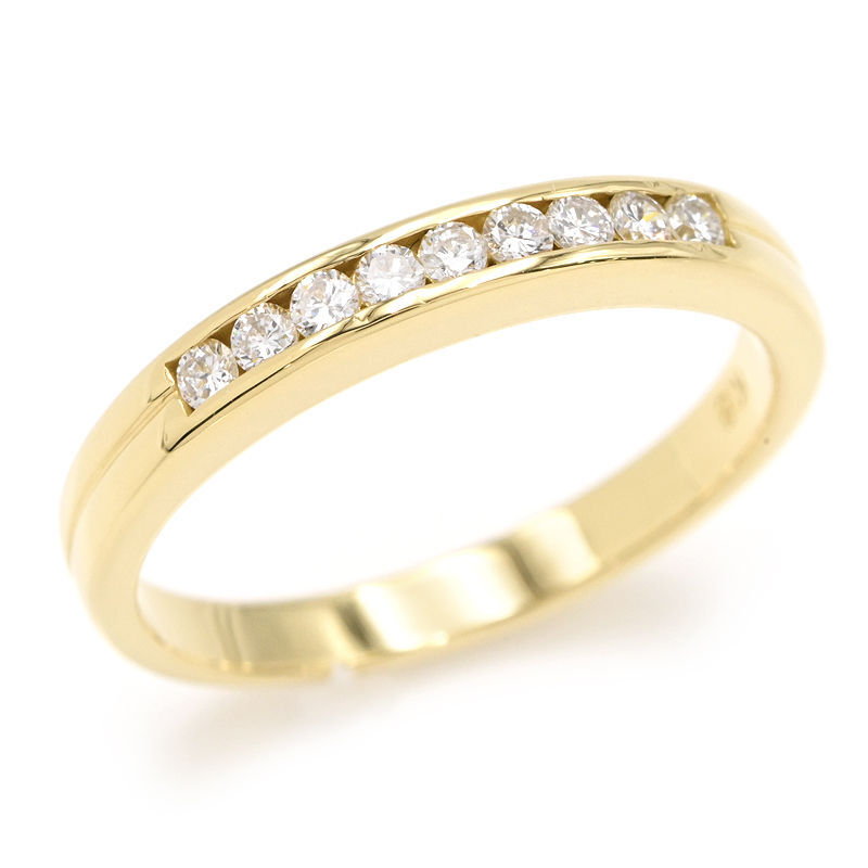 0.17ct天然ダイヤモンドリング 11号 K18YG ハーフダイヤ ハーフエタニティ 9Pダイヤリング イエローゴールド 地金2.6g(イエローゴールド台)｜売買されたオークション情報 ...