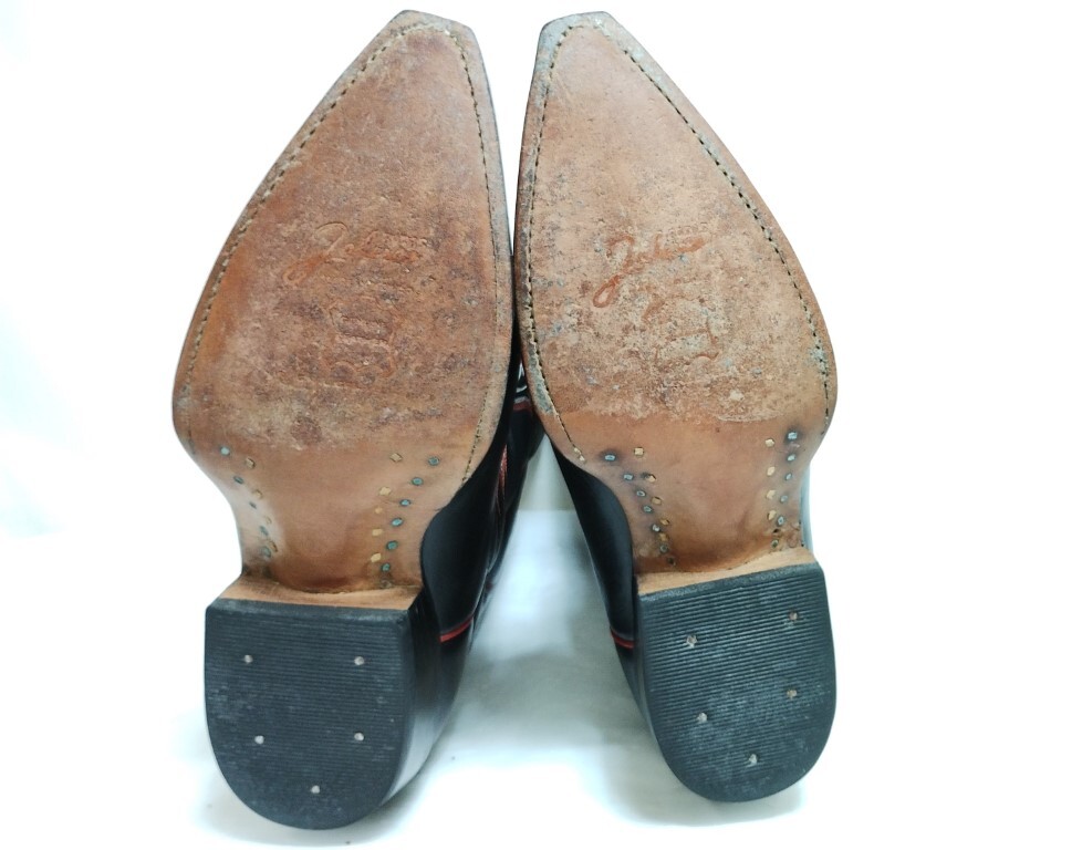 Yahoo!オークション - Jalisco 刺繍 ウエスタンブーツ レザー メキシコ...