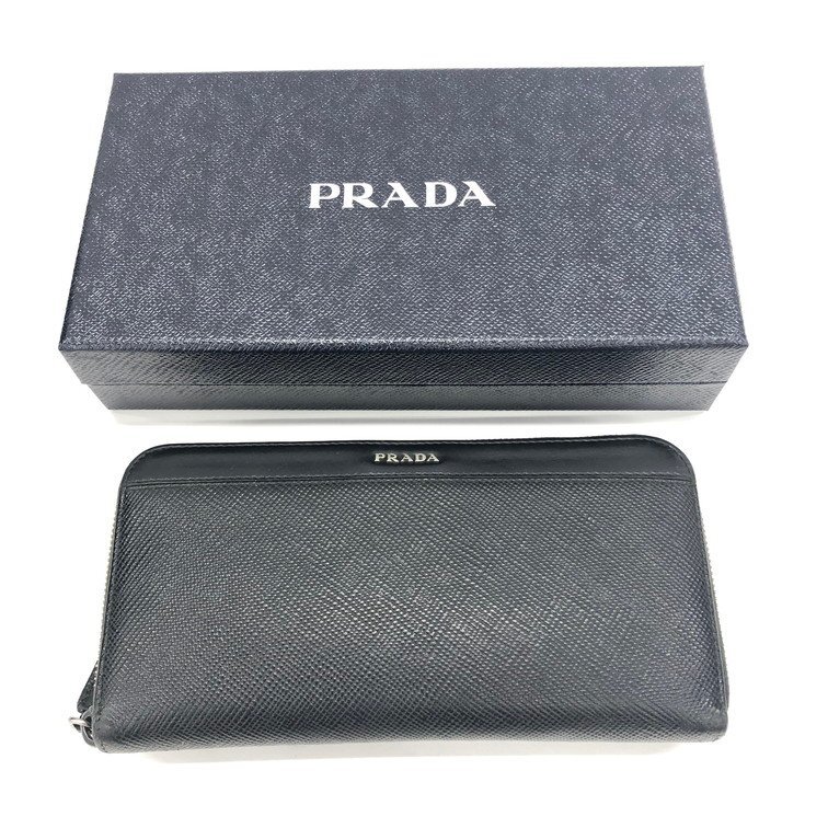 PRADA プラダ サフィアーノレザー ラウンドファスナー 長財布 PRADA プラダ サフィアーノレザー ラウンドファスナー 長財布