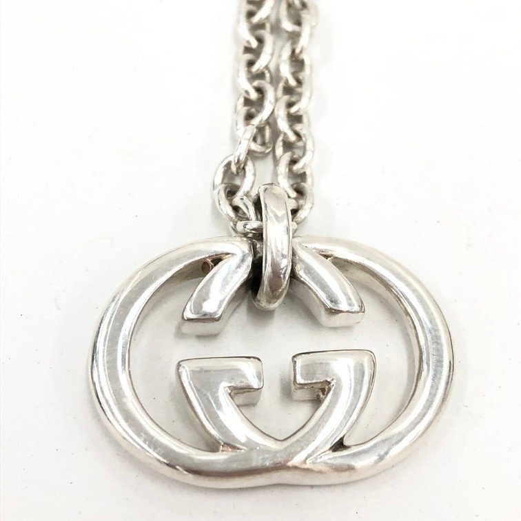 GUCCI グッチ インターロッキングGネックレス Ag925刻印あり 総 GUCCI グッチ インターロッキングGネックレス Ag925刻印あり 総