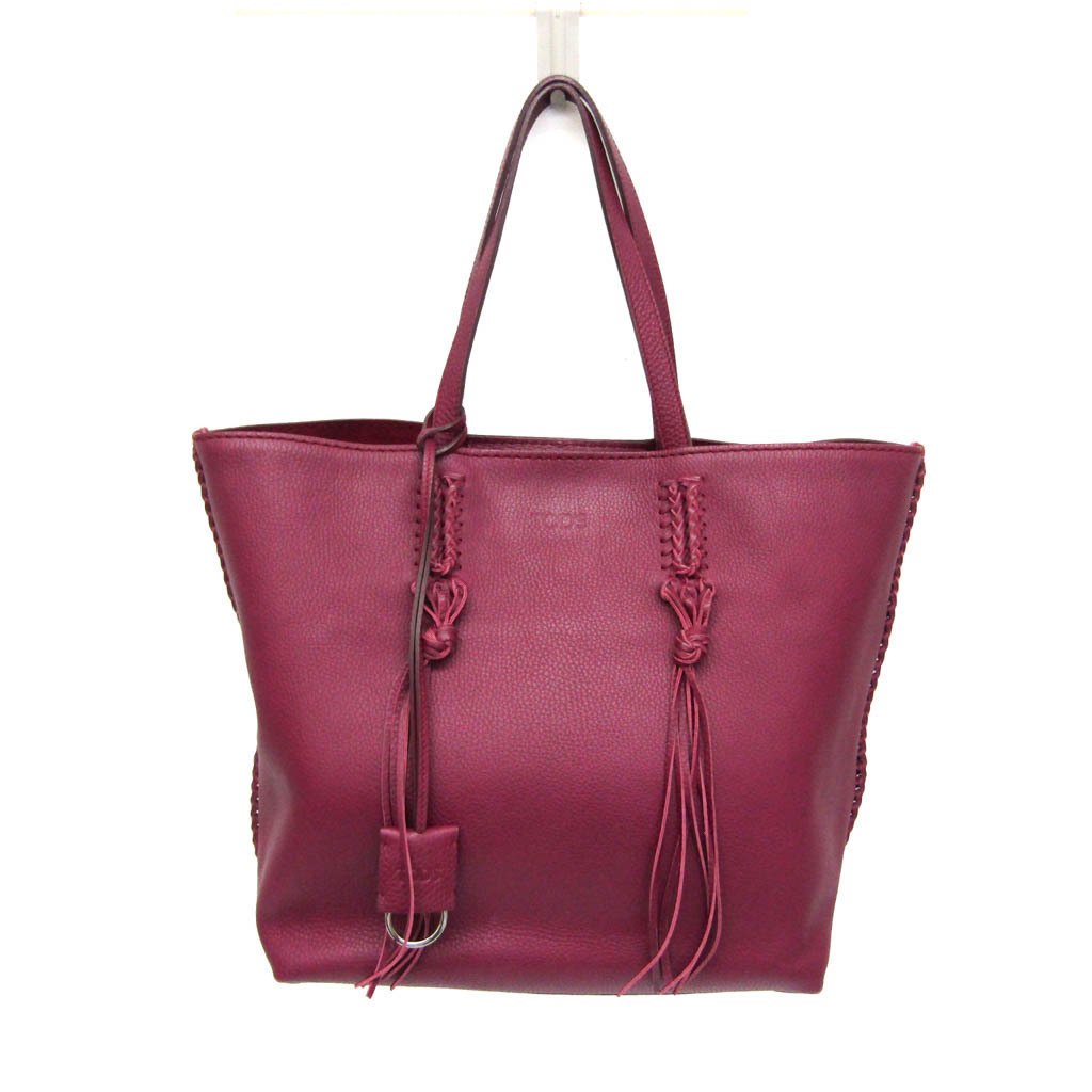 Yahoo!オークション - トッズ レディース レザー トートバッグ パープ...