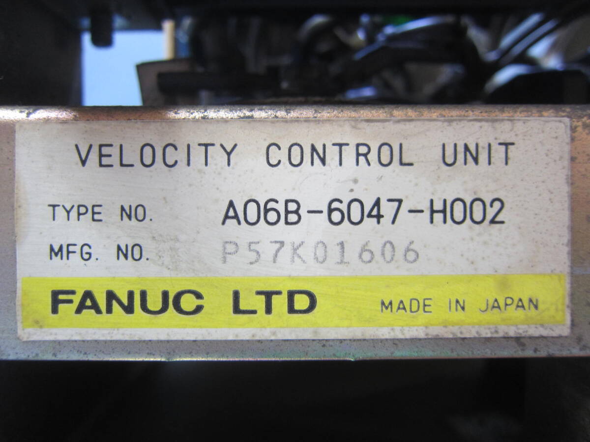 Yahoo!オークション - FANUC VELOCITY CONTROL UNIT A06B-6047-H002 A2...
