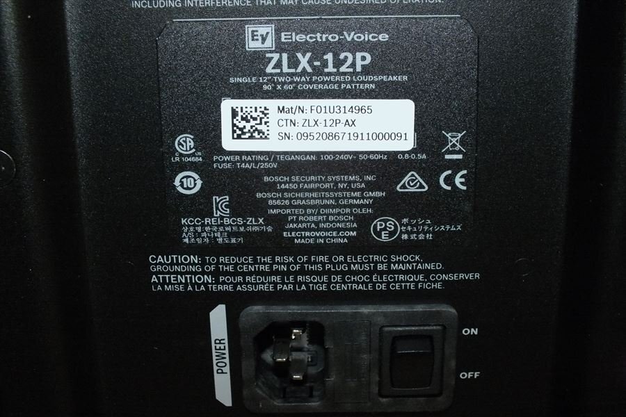 Yahoo!オークション - 1円スタート Electro Voice ZLX-12P スピーカー...