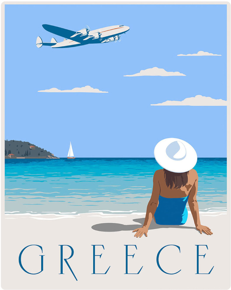 Yahoo!オークション - ステッカー 5551 Greece Beach Shoreline Touris...