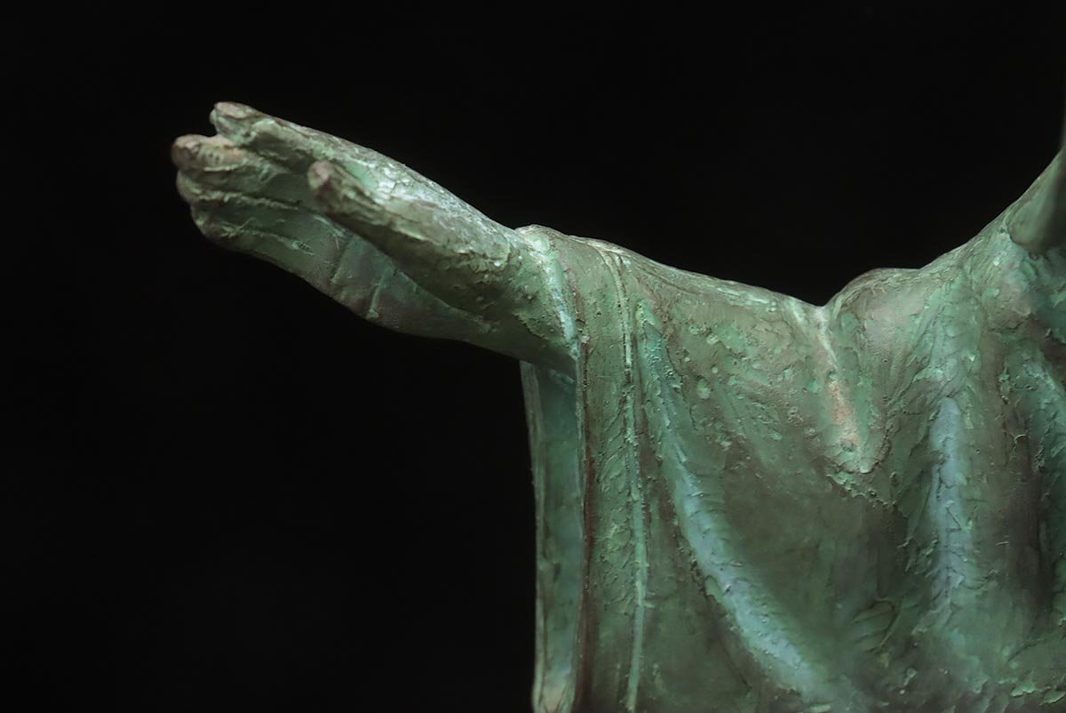 Yahoo!オークション - EZ690 日展作家【斎藤勝弘 作】重厚 ブロンズ「...