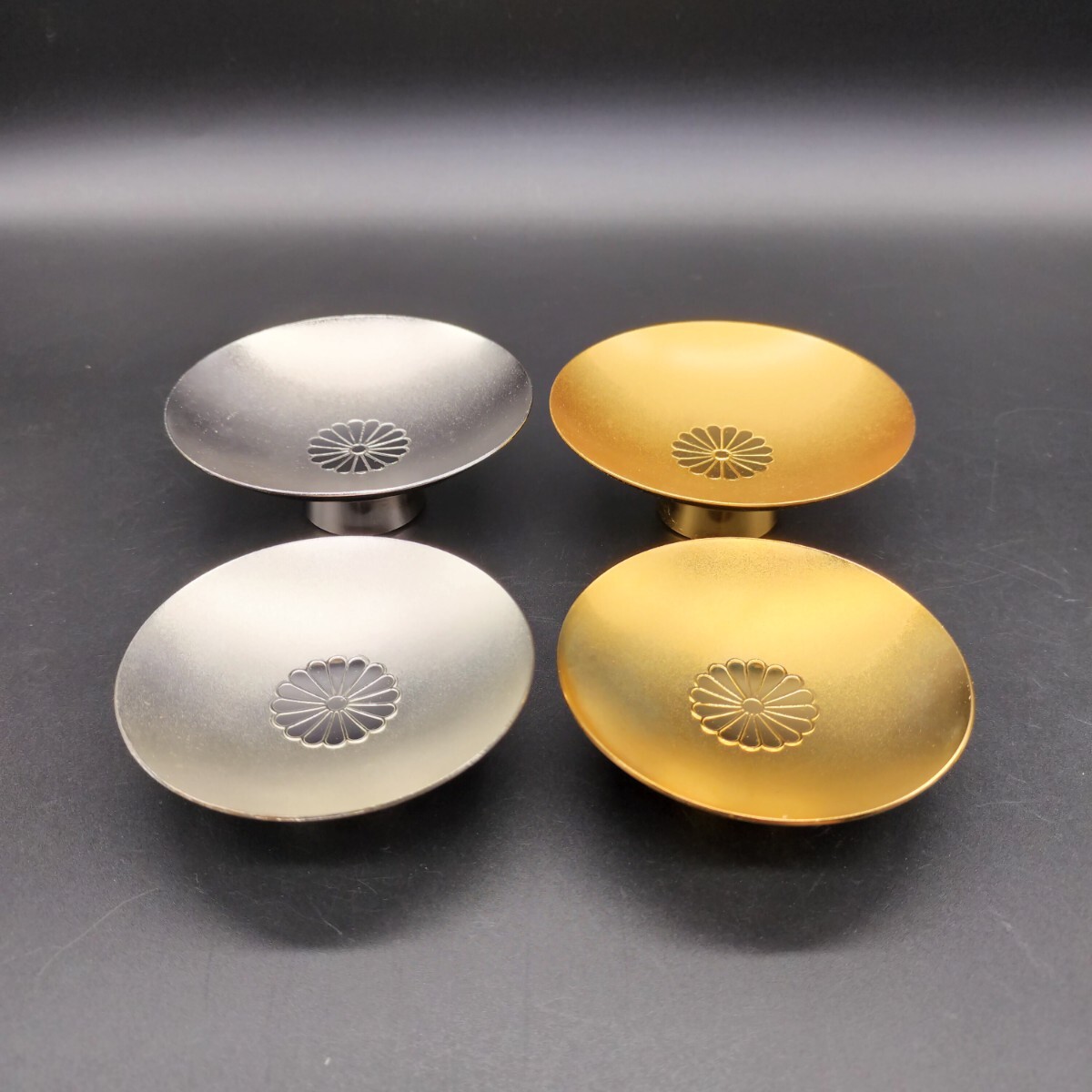 金盃 銀盃 菊紋 盃 銀杯 金杯 24KGP ヌ19(金製)|売買された 金盃 銀盃 菊紋 盃 銀杯 金杯 24KGP ヌ19(金製)|売買された