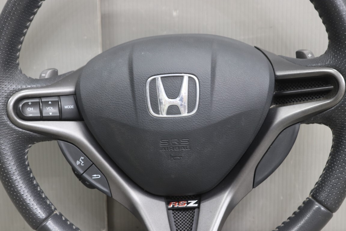 ホンダ ストリーム RSZ 前期 RN8 純正 ステアリングホイール ハンドル ホーンパッド パドルシフト スイッチ付 RSZ レザー p053905(ステアリング、ハンドル本体)｜売買された ...