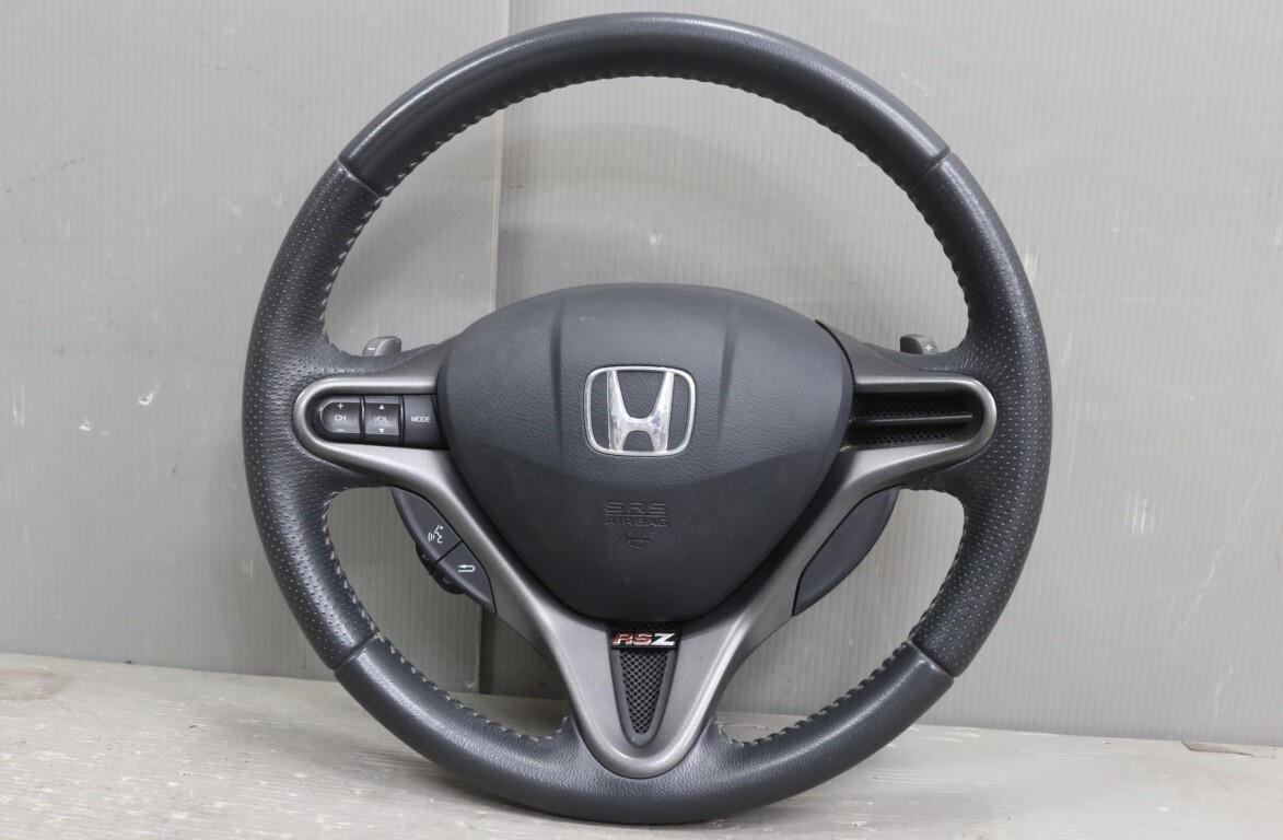 ホンダ ストリーム RSZ 前期 RN8 純正 ステアリングホイール ハンドル ホーンパッド パドルシフト スイッチ付 RSZ レザー p053905(ステアリング、ハンドル本体)｜売買された ...