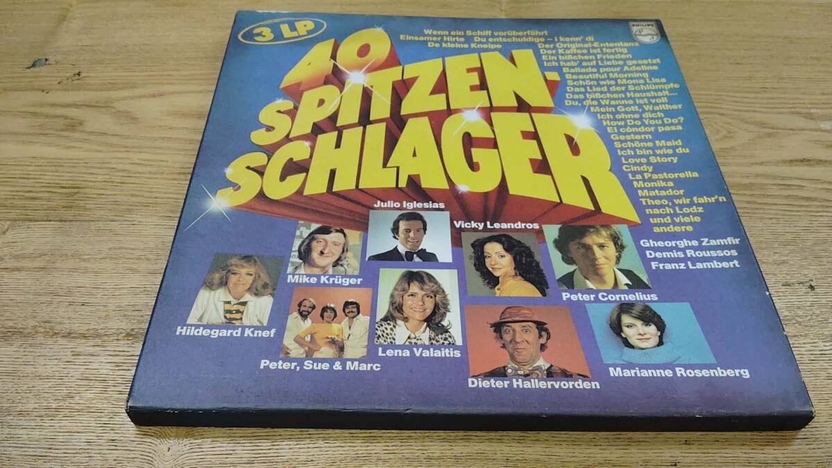 Yahoo!オークション - 40 Spitzen Schlager-3 LP Box -Vinyl PHILIPS 6...