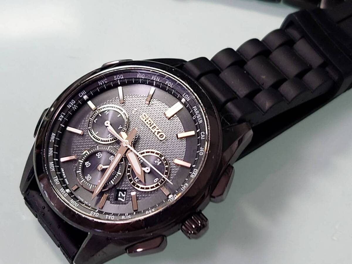 Yahoo!オークション - SEIKO セイコー ブライツ 8B92-0AA0 ブラック チ...
