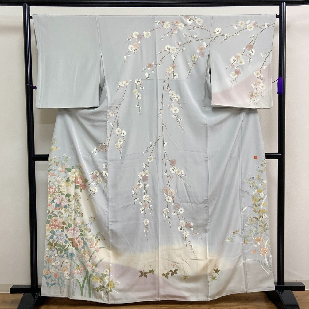 着物月花 総刺繍 蘇州刺繍 相良刺繍 ぼかし染 品のある花 訪問着 着物月花 総刺繍 蘇州刺繍 相良刺繍 ぼかし染 品のある花 訪問着