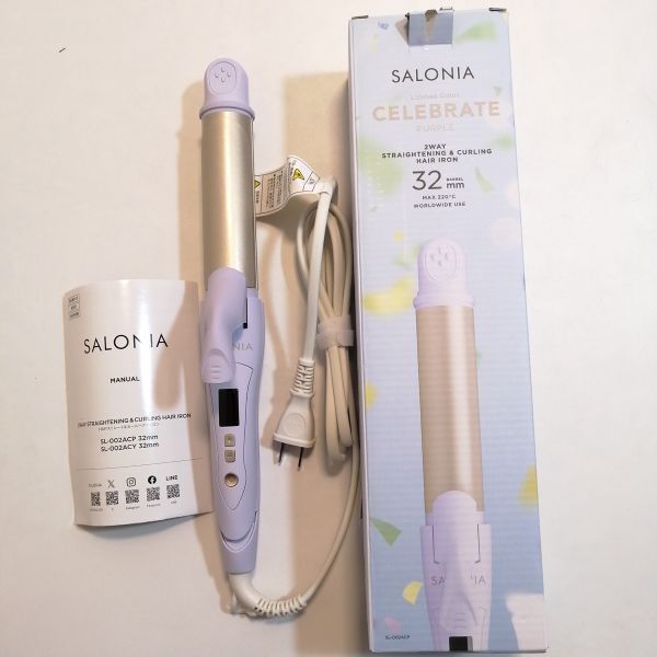 SALONIA サロニア 2WAY ヘアアイロン 32mm ストレート カール アイロン コテ SL-002ACP a10189(ヘアアイロン)｜売買されたオークション情報、yahooの商品 ...