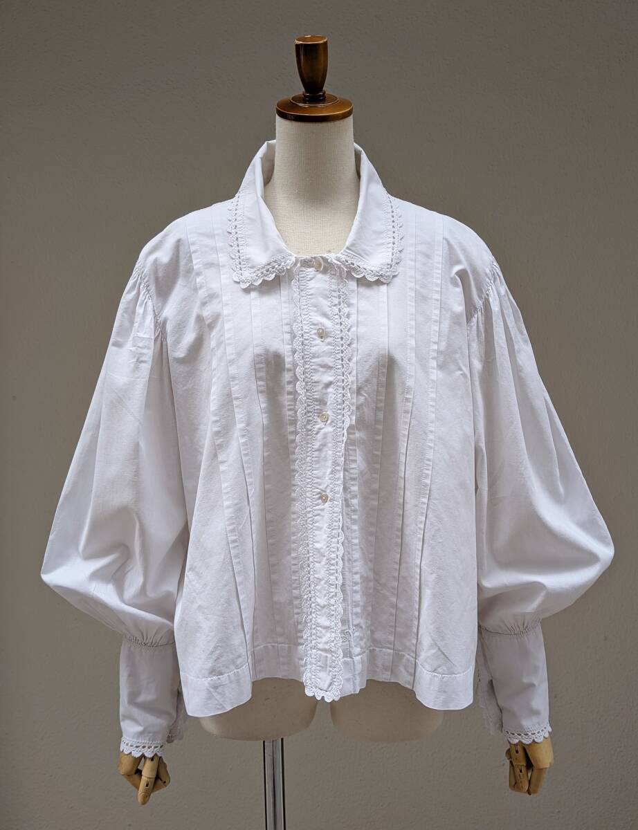 Yahoo!オークション - フランスアンティーク バルーン袖ブラウス コー...