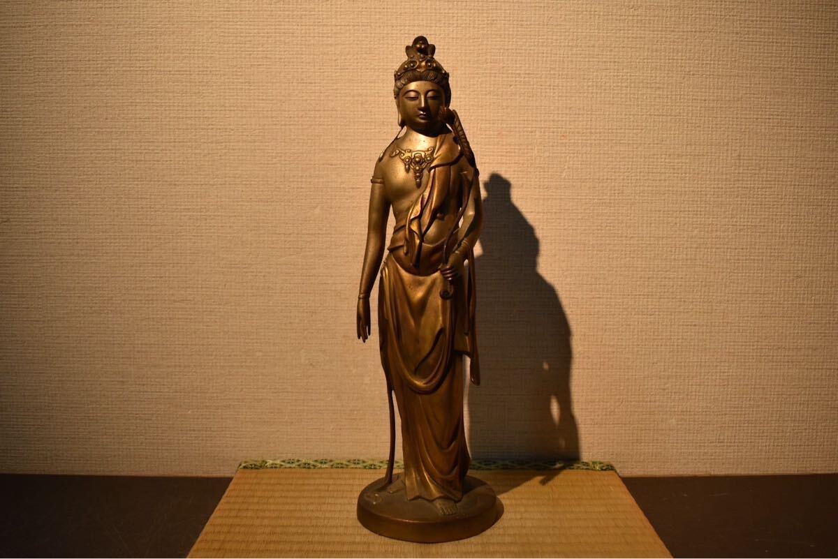 Yahoo!オークション - 【GE】Z459【コレクター所蔵品】時代 銅鍍金観音...