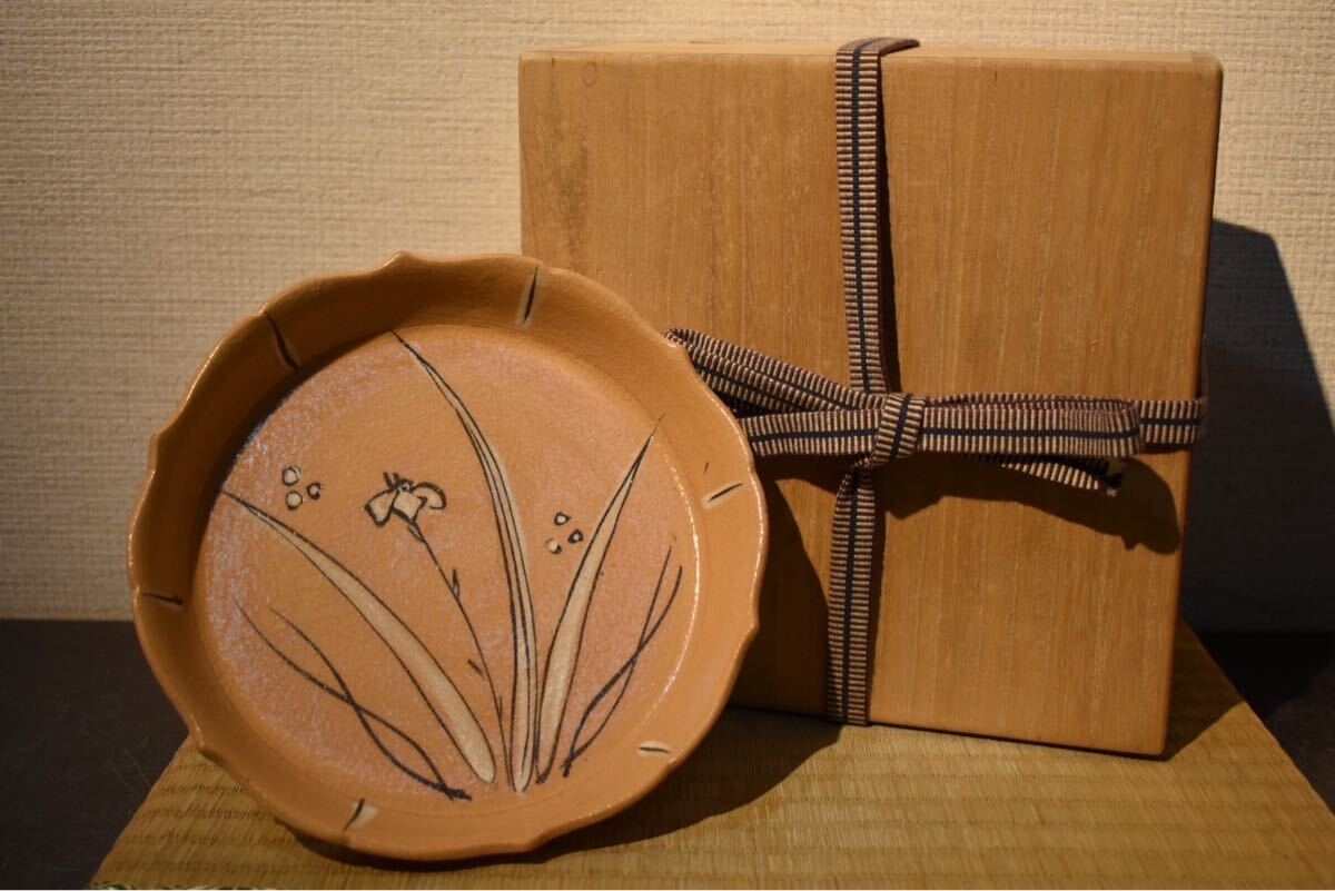 Yahoo!オークション - 【GE】Z482【コレクター所蔵品】時代 赤織部菖蒲...