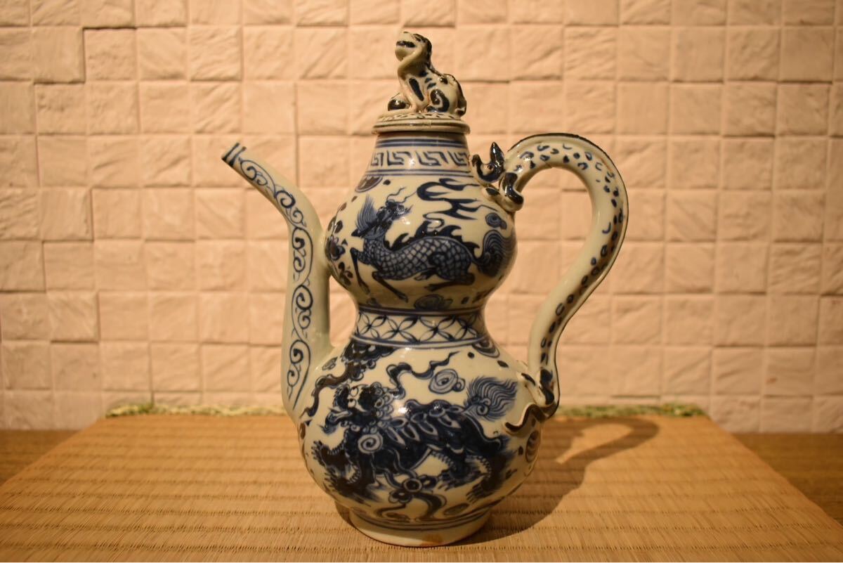 Yahoo!オークション - 【GE】E399【コレクター所蔵品】時代 染付水注/...