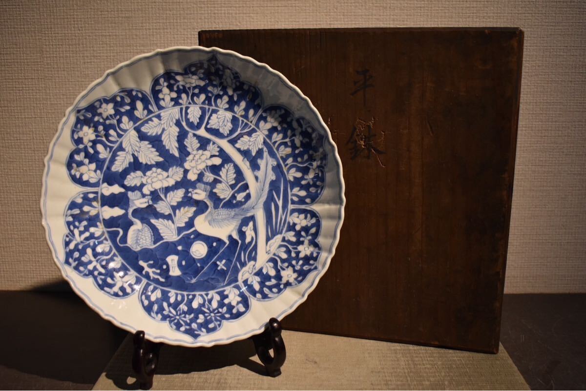 Yahoo!オークション - 【GE】R254【コレクター所蔵品】時代 清染付花鳥...