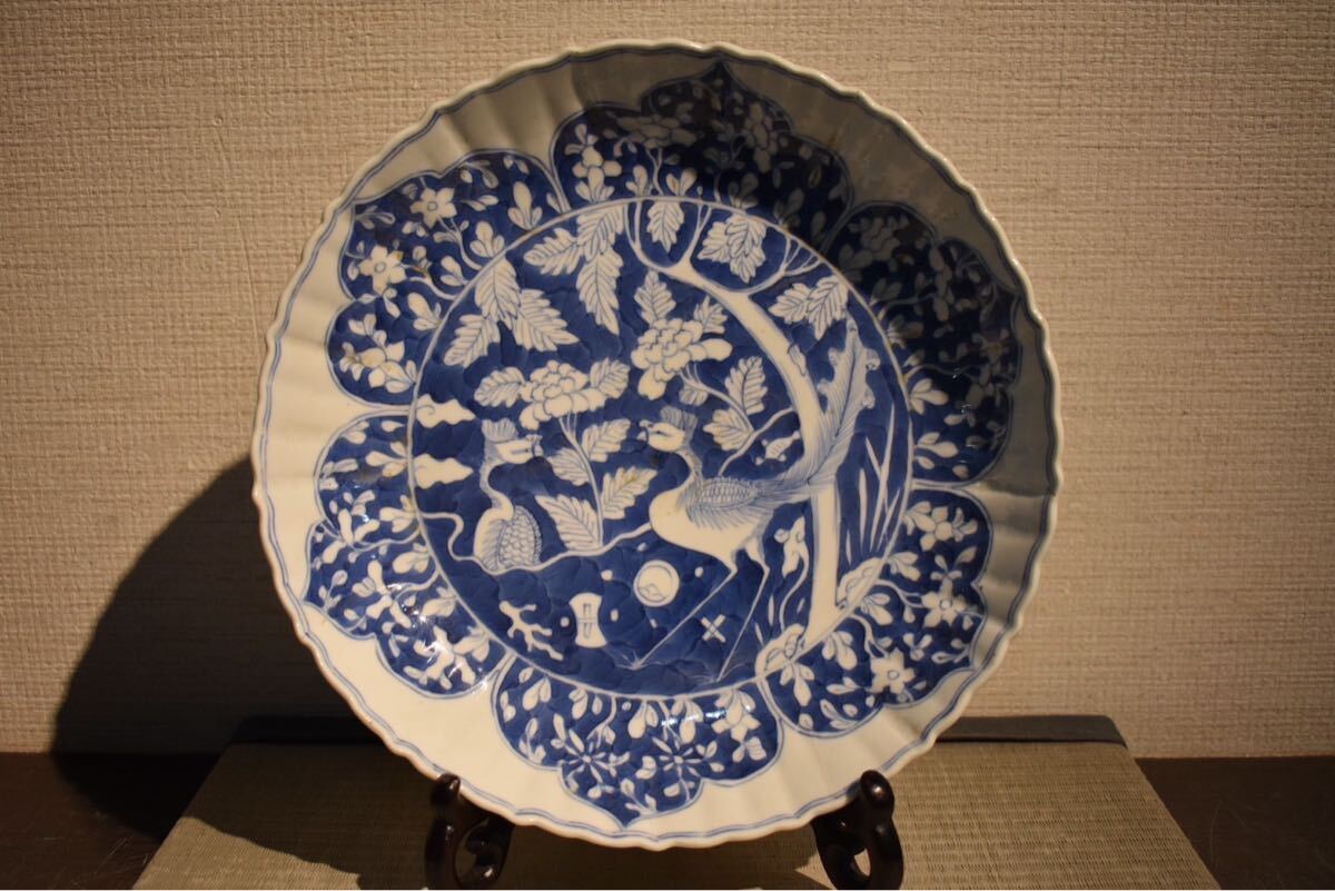 Yahoo!オークション - 【GE】R254【コレクター所蔵品】時代 清染付花鳥...