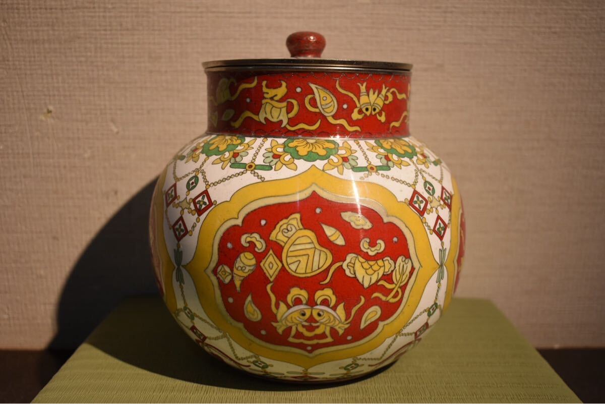 Yahoo!オークション - 【GE】Y810【コレクター所蔵品】時代 七宝 宝紋...