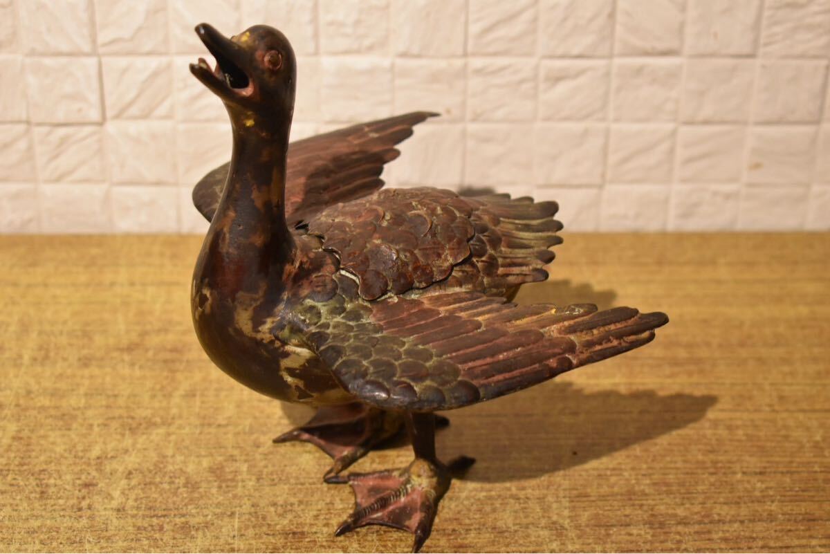 Yahoo!オークション - 【GE】E503【コレクター所蔵品】時代 色絵銅鴨香...