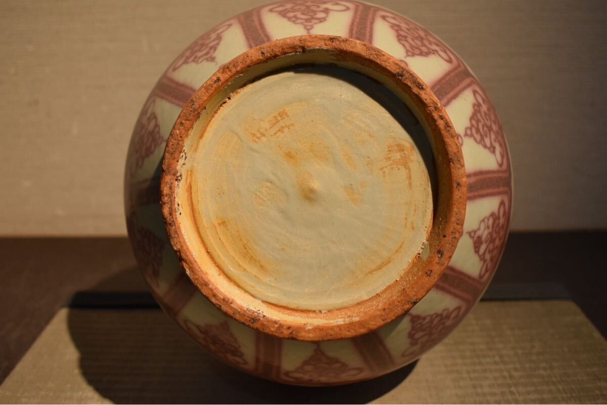 Yahoo!オークション - 【GE】M522【コレクター所蔵品】時代 釉裏紅花瓶...