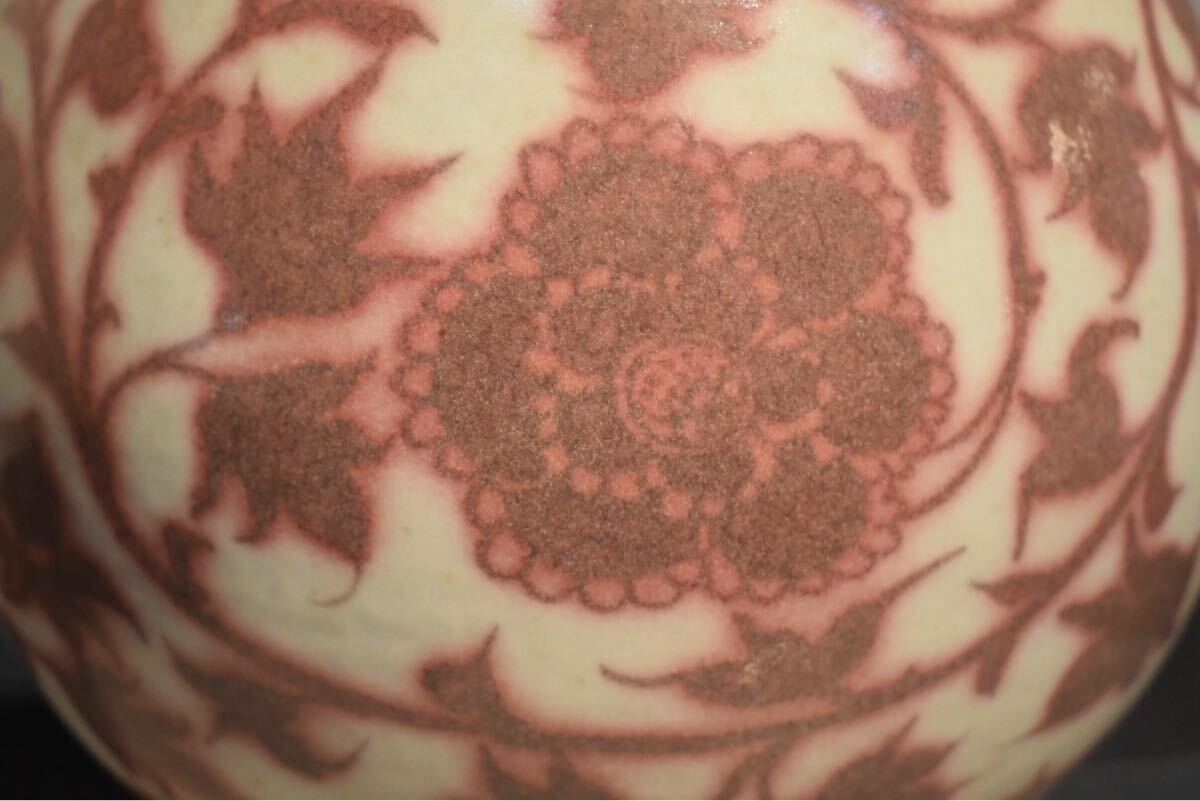 Yahoo!オークション - 【GE】M522【コレクター所蔵品】時代 釉裏紅花瓶...