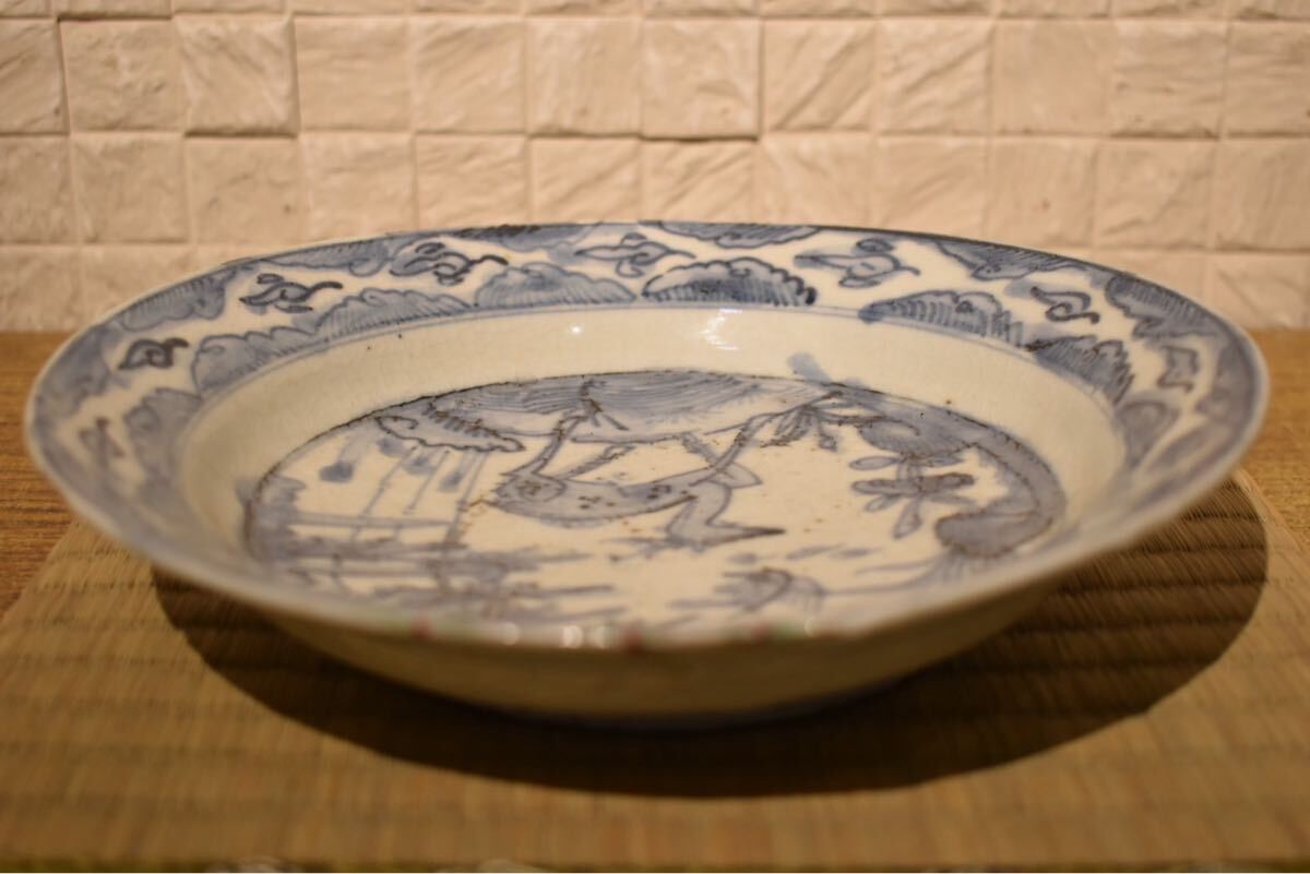 Yahoo!オークション - 【GE】E532【コレクター所蔵品】時代 染付鹿図皿...