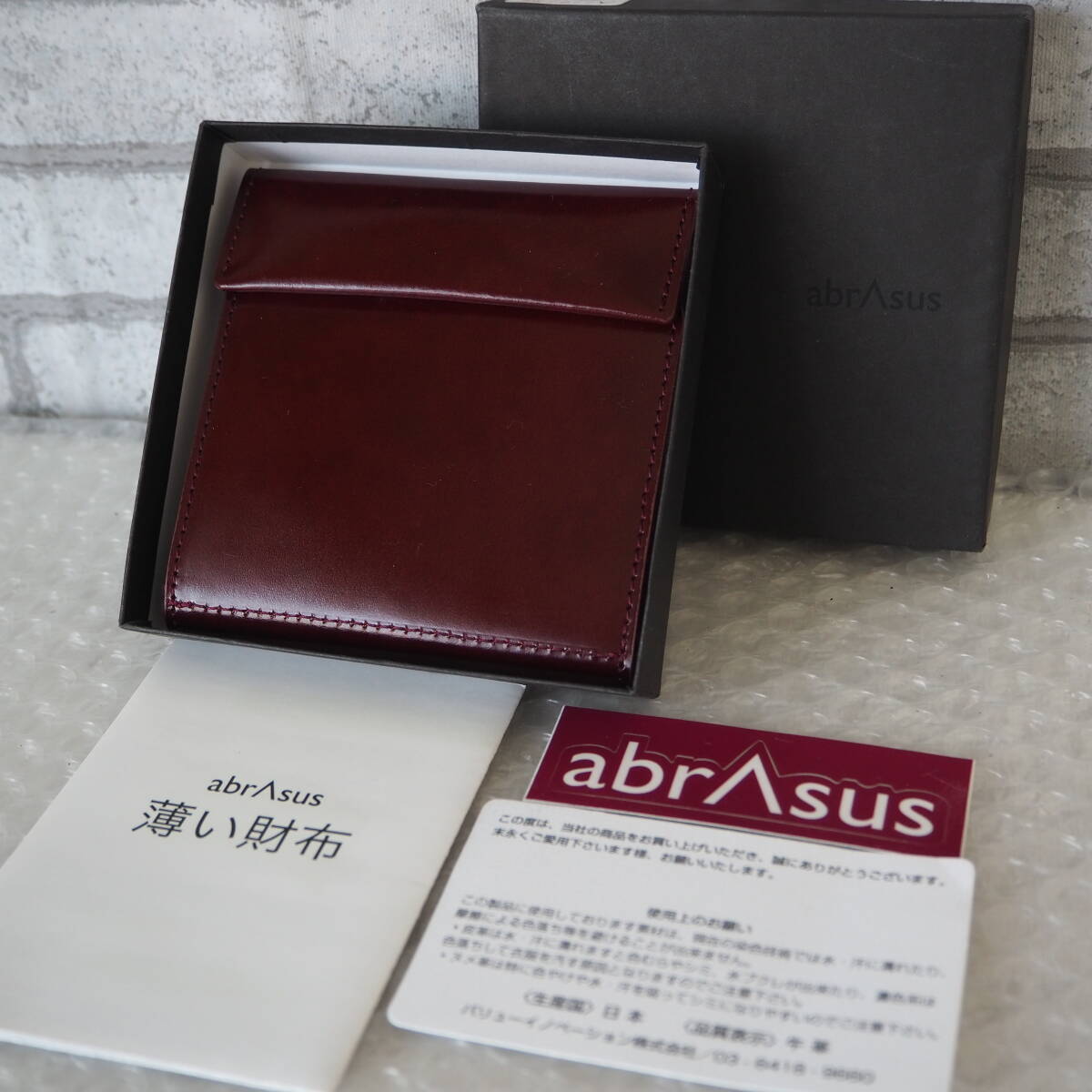 Yahoo!オークション - 未使用品 abrAsus/アブラサス 薄い財布 classic...