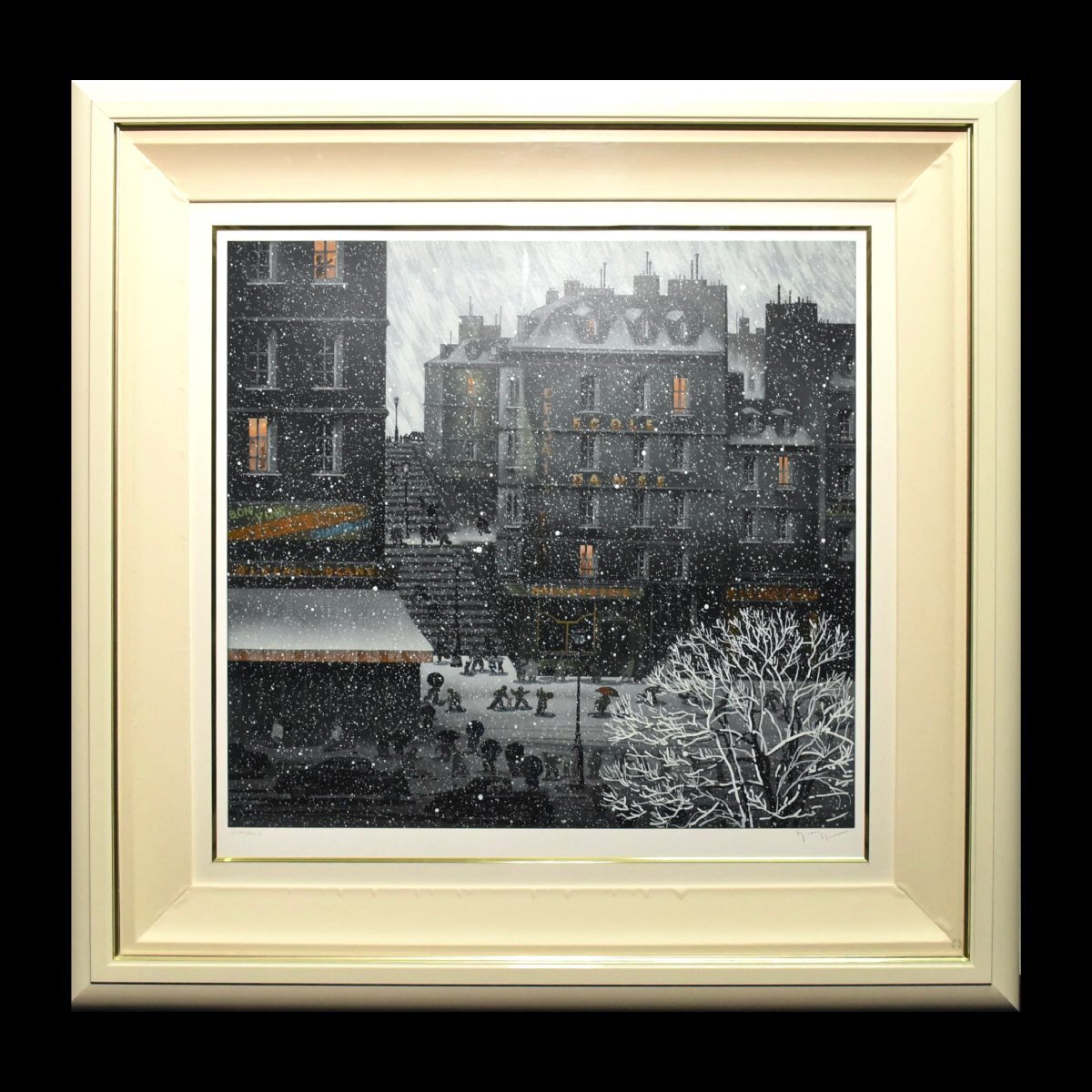 1-8789 ヒロヤマガタ スノーウィ モンマルトルⅡ CLXXVI/CCCV 版画 シルクスクリーン 直筆サイン 絵画 額装 真作 緑和堂(シルクスクリーン)｜売買されたオークション情報 ...