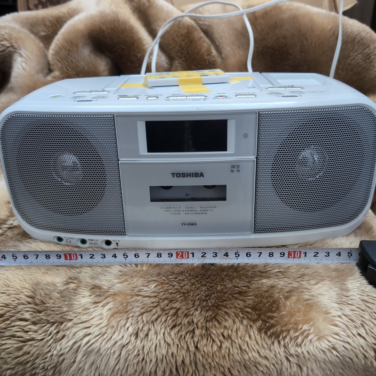 Yahoo!オークション - TY-CDK5 TOSHIBA CDラジカセ ラジオ ホワイト CD...