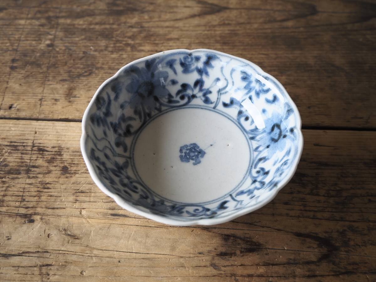 Yahoo!オークション - 【OAN】 古伊万里 染付 五弁花 くらわんか 深皿 ...