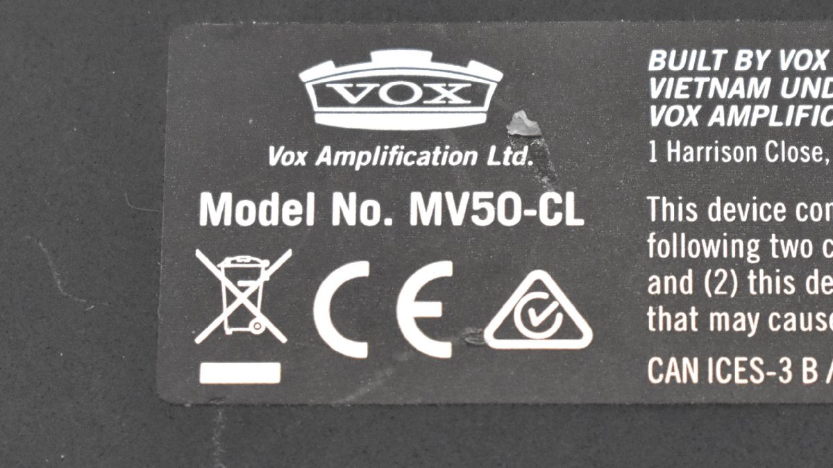 Yahoo!オークション - 【 J 】234 VOX MV50-CL 小型ヘッドアンプ ヴォ...