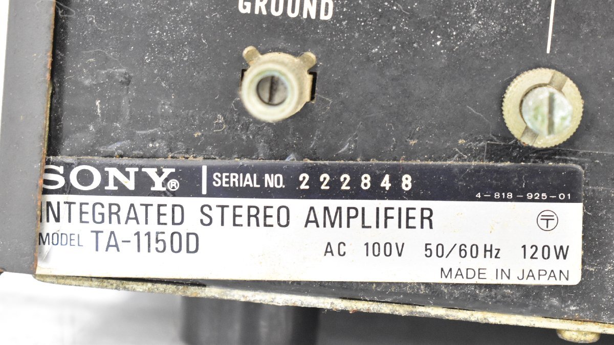 Yahoo!オークション - 【 G 】585 SONY TA-1150D プリメインアンプ ソ...