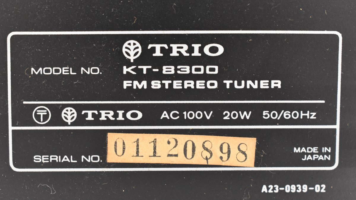 Yahoo!オークション - 【 G 】921 TRIO KT-8300 チューナー トリオ
