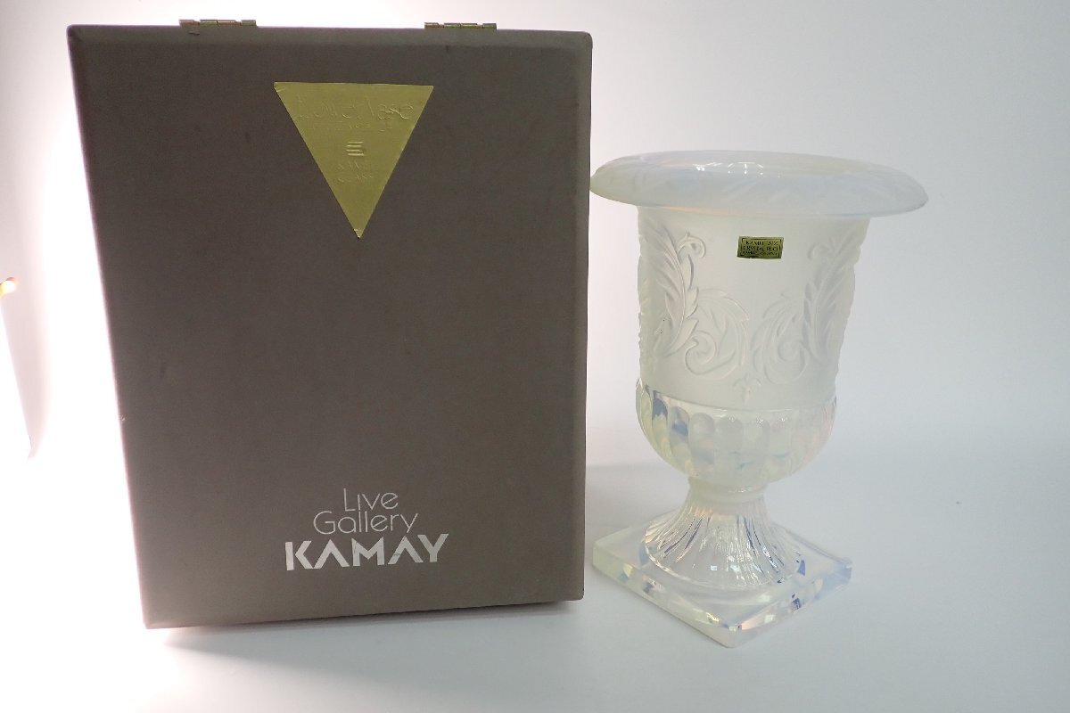 Yahoo!オークション - 031144 希少 KAMAY カメイガラス 乳白色 オパー...