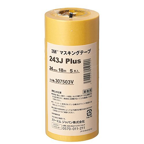 Yahoo!オークション - 3M マスキングテープ 243J Plus 24mm×18M 5巻パ...