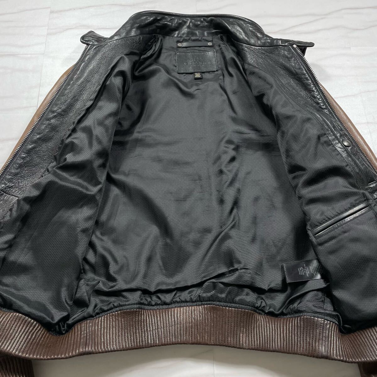 極美品/M相当◎コーチ オールレザー スタジャン 極上羊革 極美品/M相当◎コーチ オールレザー スタジャン 極上羊革