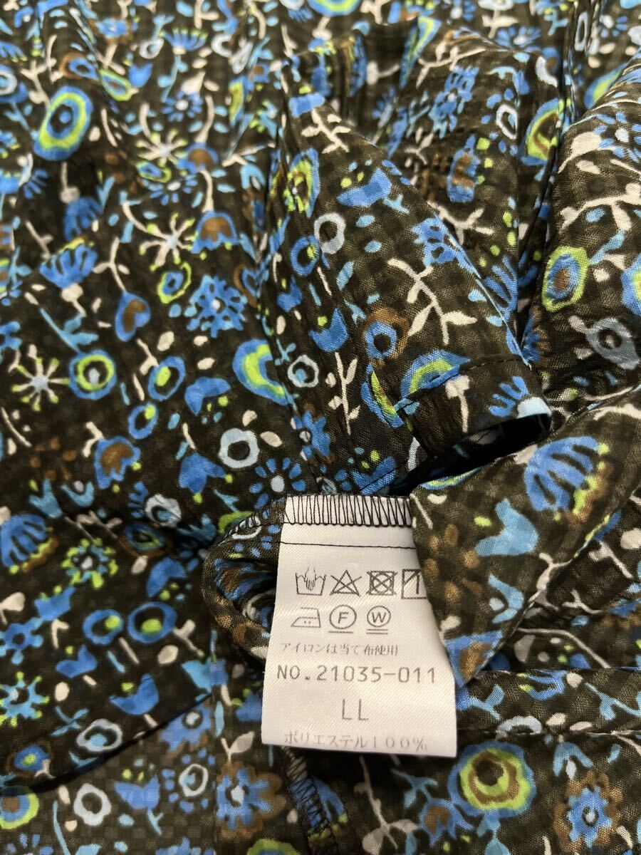 Yahoo!オークション - MISSEL ミゼール （LL）柄物 前開き ブラウス チ...