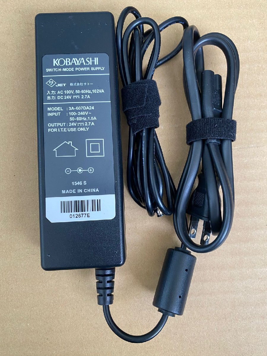 Yahoo!オークション - 動作品 KOBAYASHI ACアダプター 24V 2.7A 3A-60...
