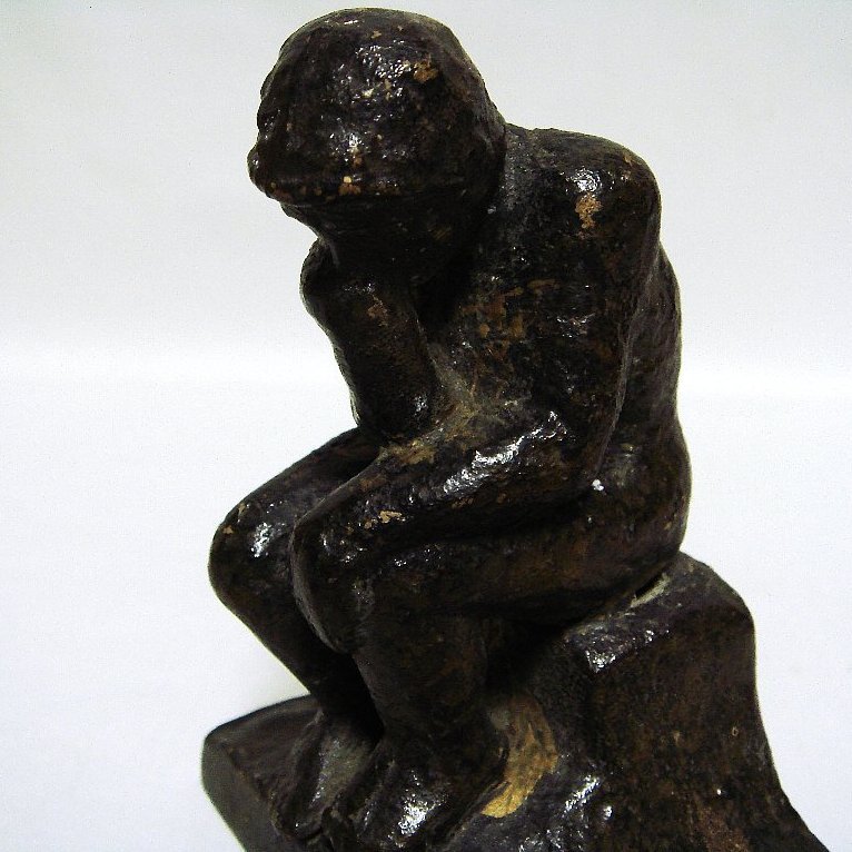 Yahoo!オークション - Y023 ブロンズ 考える人 置物