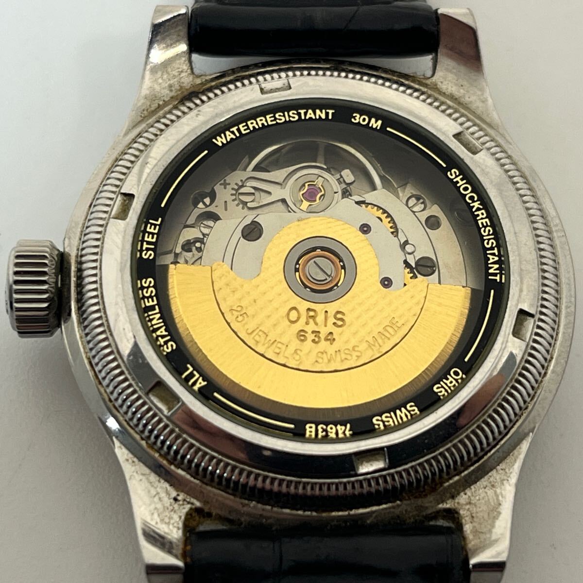 Yahoo!オークション - ORIS オリス ポインターデイト 634 裏スケ 自動...