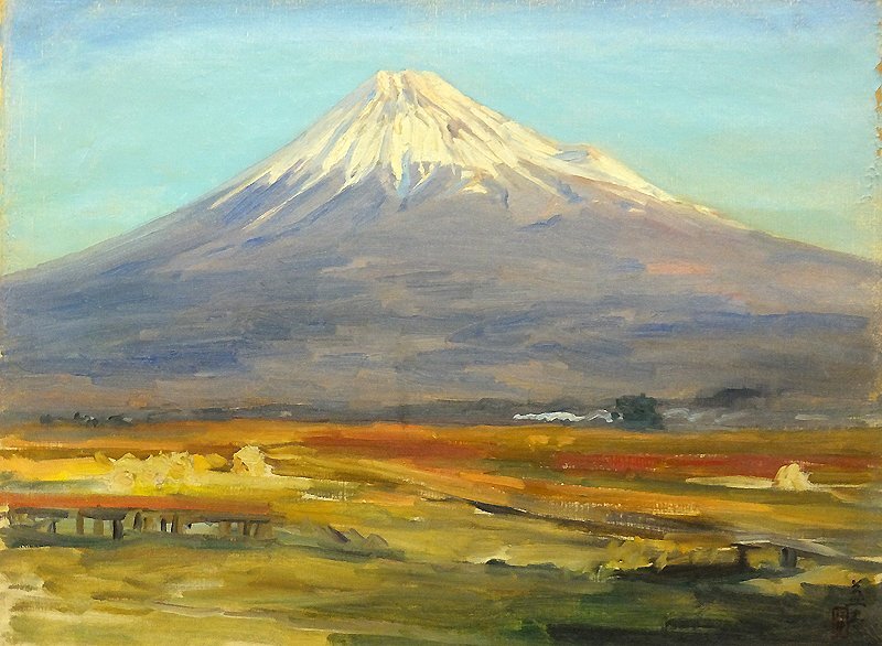 GLC】楢原益太 「富士」 油彩12号◇厚さ12cmの重厚額 文展無鑑査 GLC】楢原益太 「富士」 油彩12号◇厚さ12cmの重厚額 文展無鑑査
