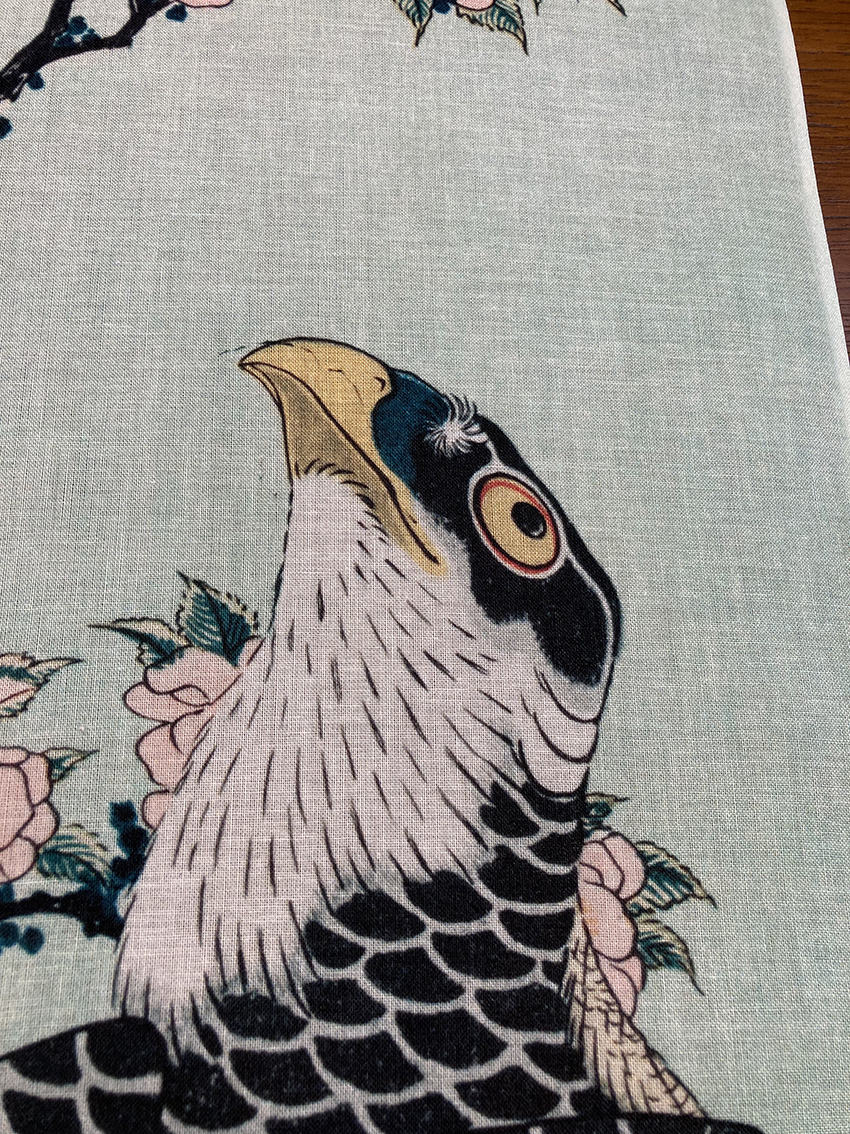 Yahoo!オークション - 桜花鷹 葛飾北斎 浮世絵 手ぬぐい サイズは約84c...