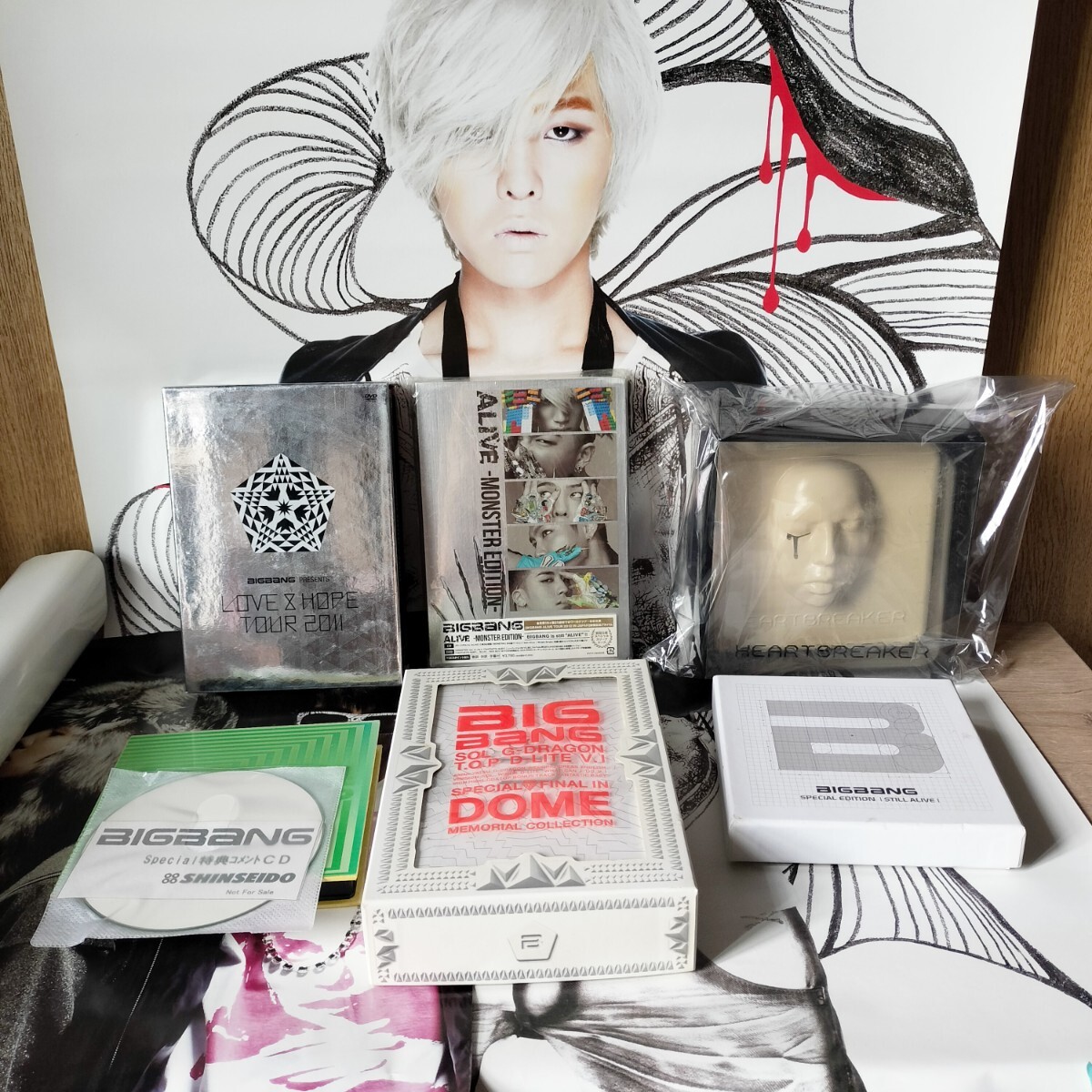 BIGBANG G-DRAGON まとめ ⑥ CD DVD ポスター HEARTBREAKER number1 ALIVE FINAL IN DOME LOVE&HOPE STILL ...