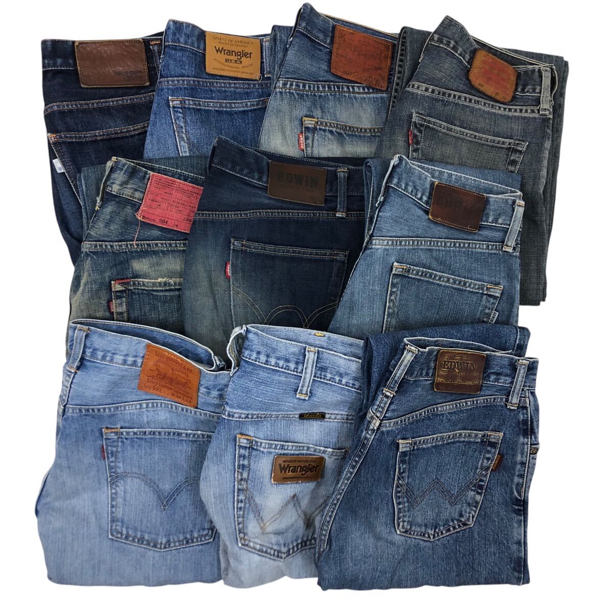D12 デニム 10本 まとめ売り 大量 Levi's 503 EDWIN Wrangler D12 デニム 10本 まとめ売り 大量 Levi's 503 EDWIN Wrangler