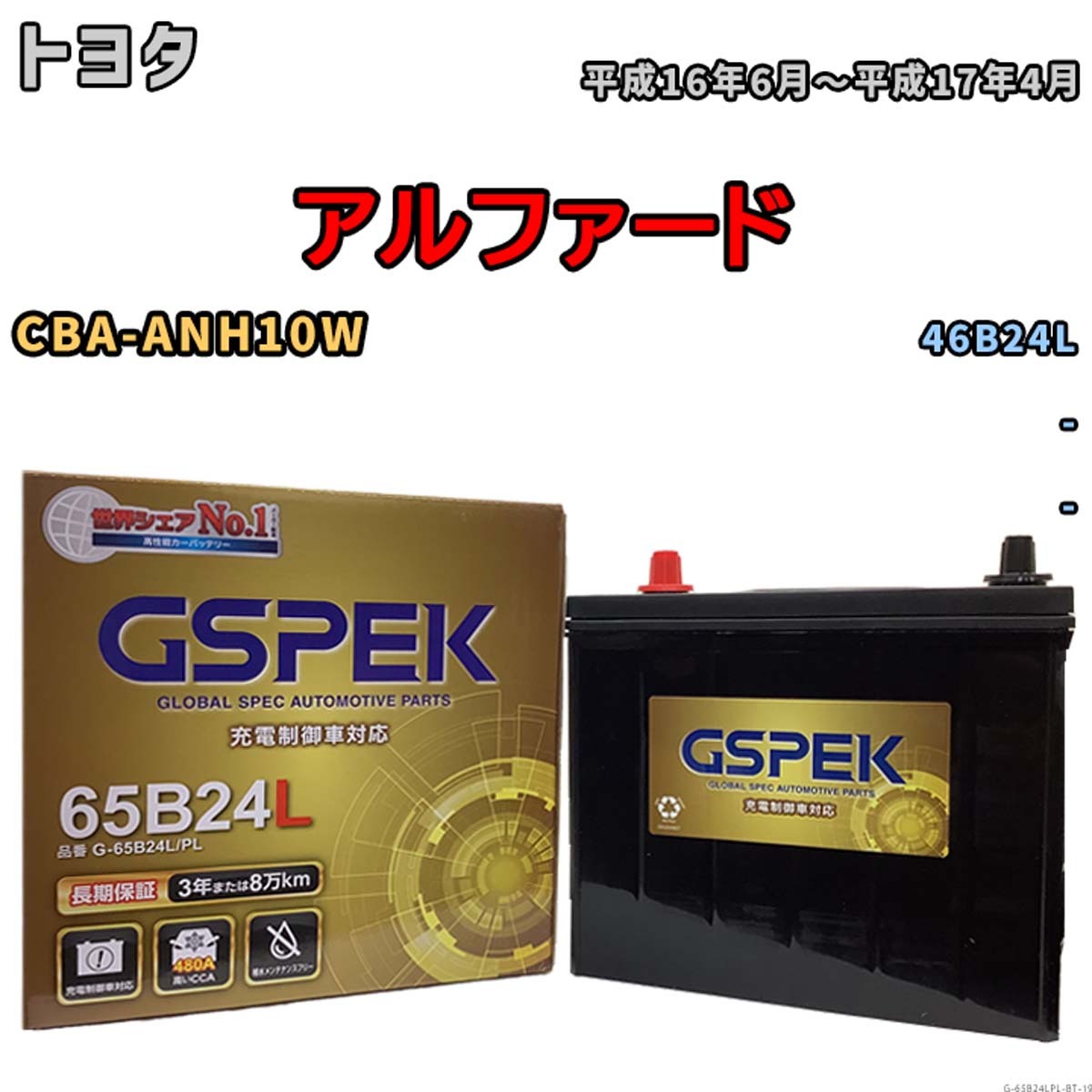 Yahoo!オークション - バッテリー トヨタ アルファード CBA-ANH10W 平...