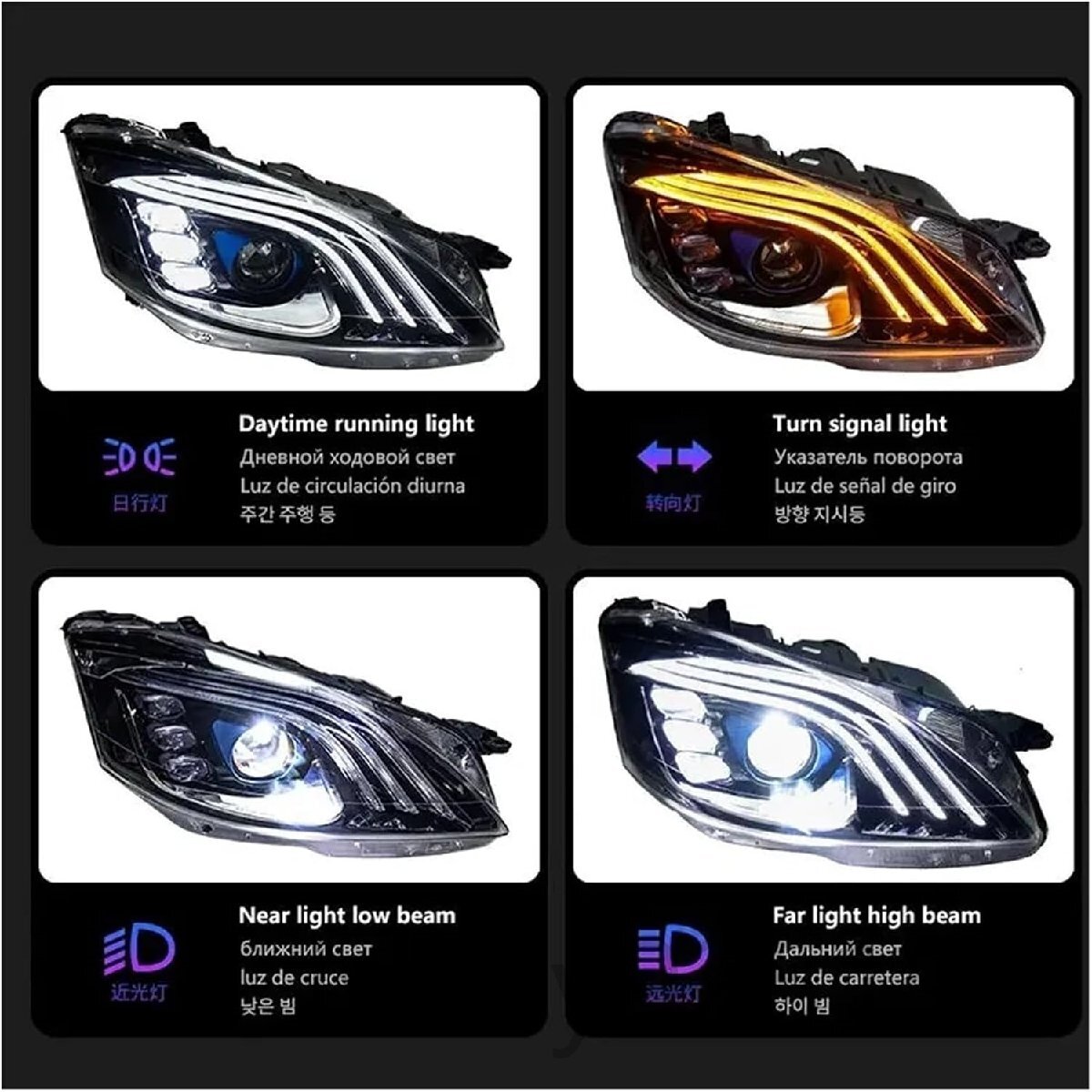 Yahoo!オークション - ベンツ w221ヘッドライトプロジェクターレンズ 2...