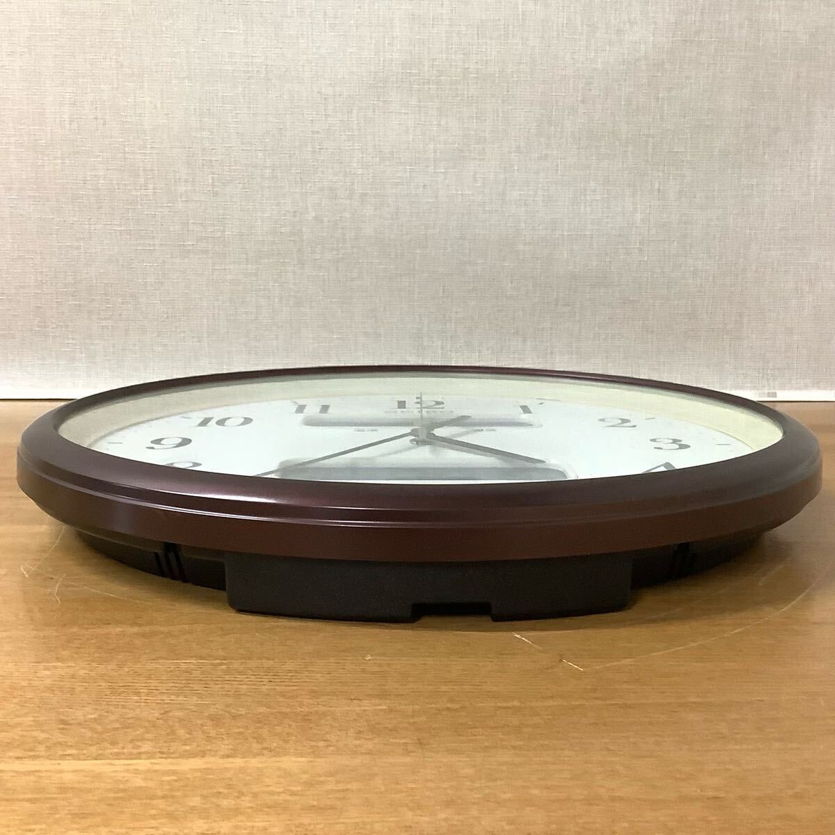 Yahoo!オークション - 【動作品】SEIKO セイコー 電波掛時計 KX348B 茶...