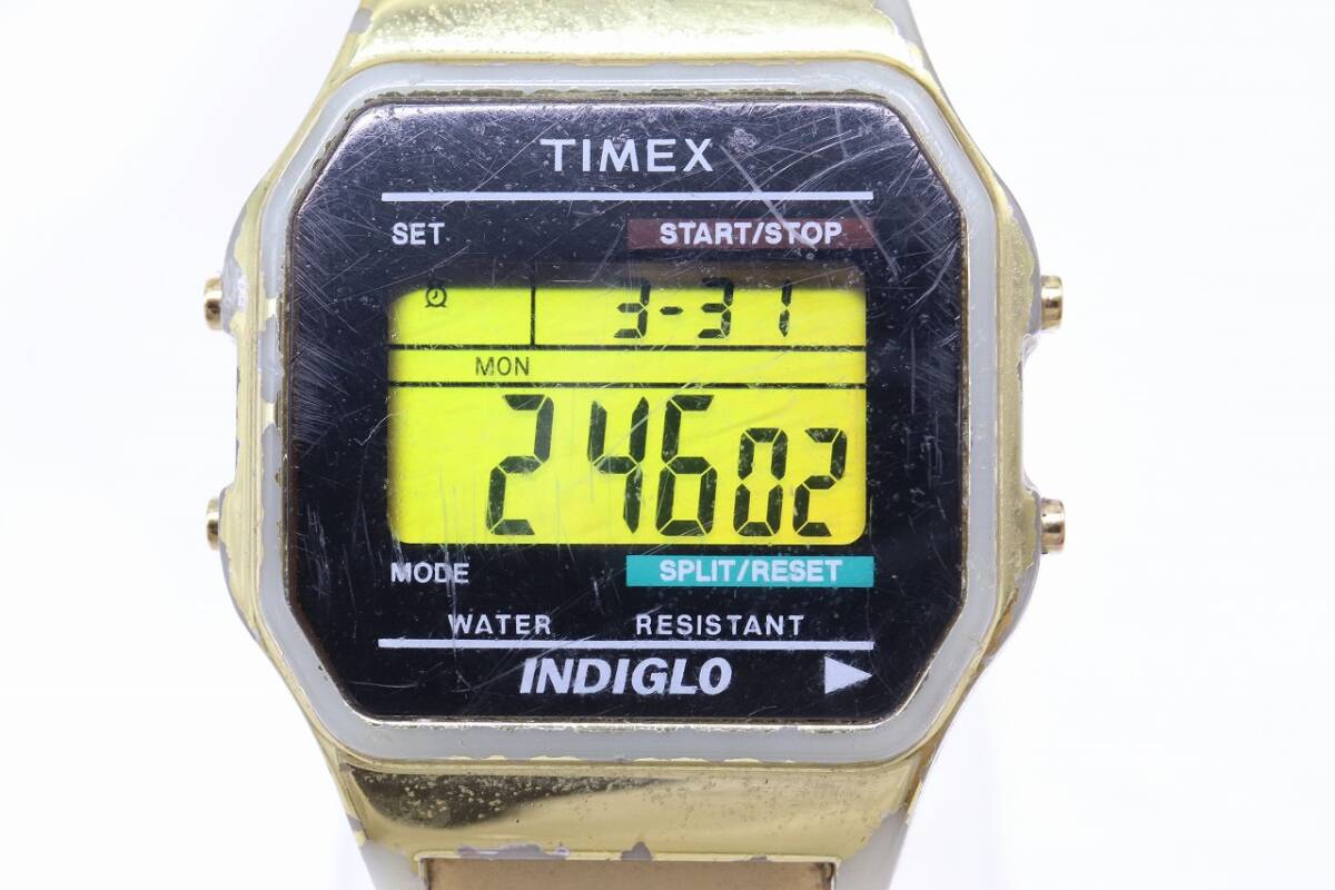 Yahoo!オークション - 【W221-2】動作品 TIMEX INDIGLO タイメックス ...
